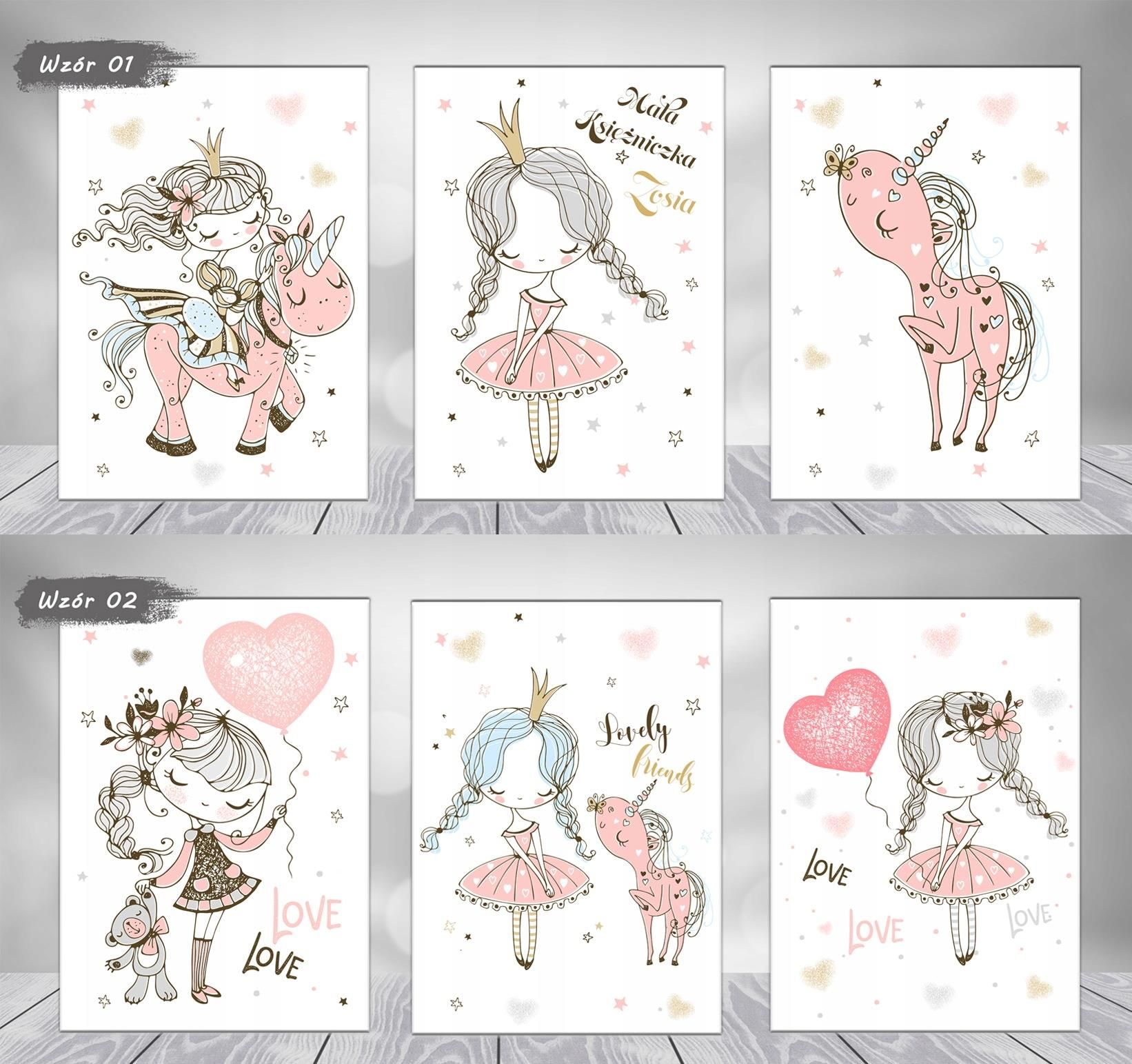 Zestaw 3 Obrazki A4 Plakaty Dla Dzieci Dziewczynki - Opinie i atrakcyjne ceny na Ceneo.pl