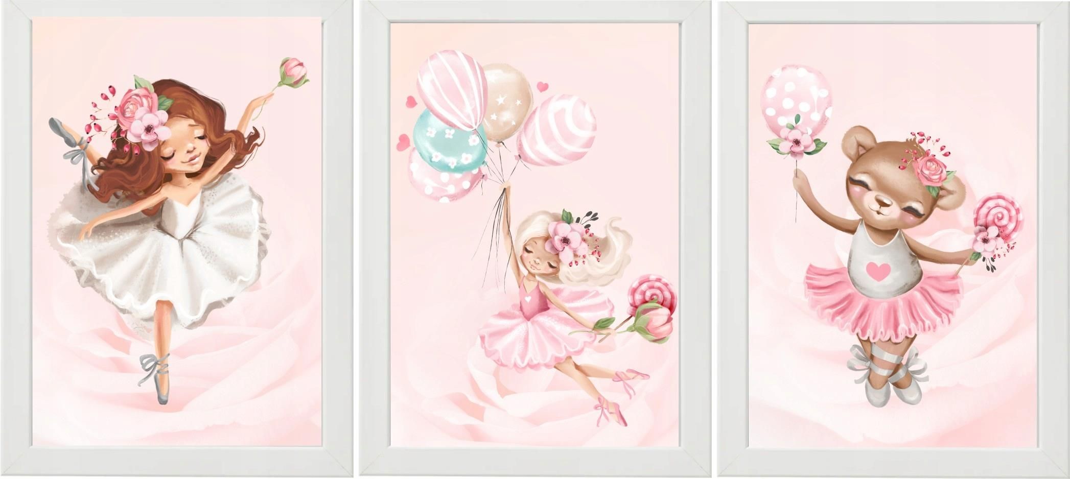Zestaw 3 Obrazki Plakaty A3 Królik Baletnica - Ceny i opinie - Ceneo.pl