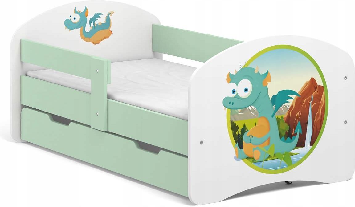 Meble Z Bajki Bajkowe Łóżko Dziecięce B01 Sz 140X70 Miętowe Uv - Opinie ...