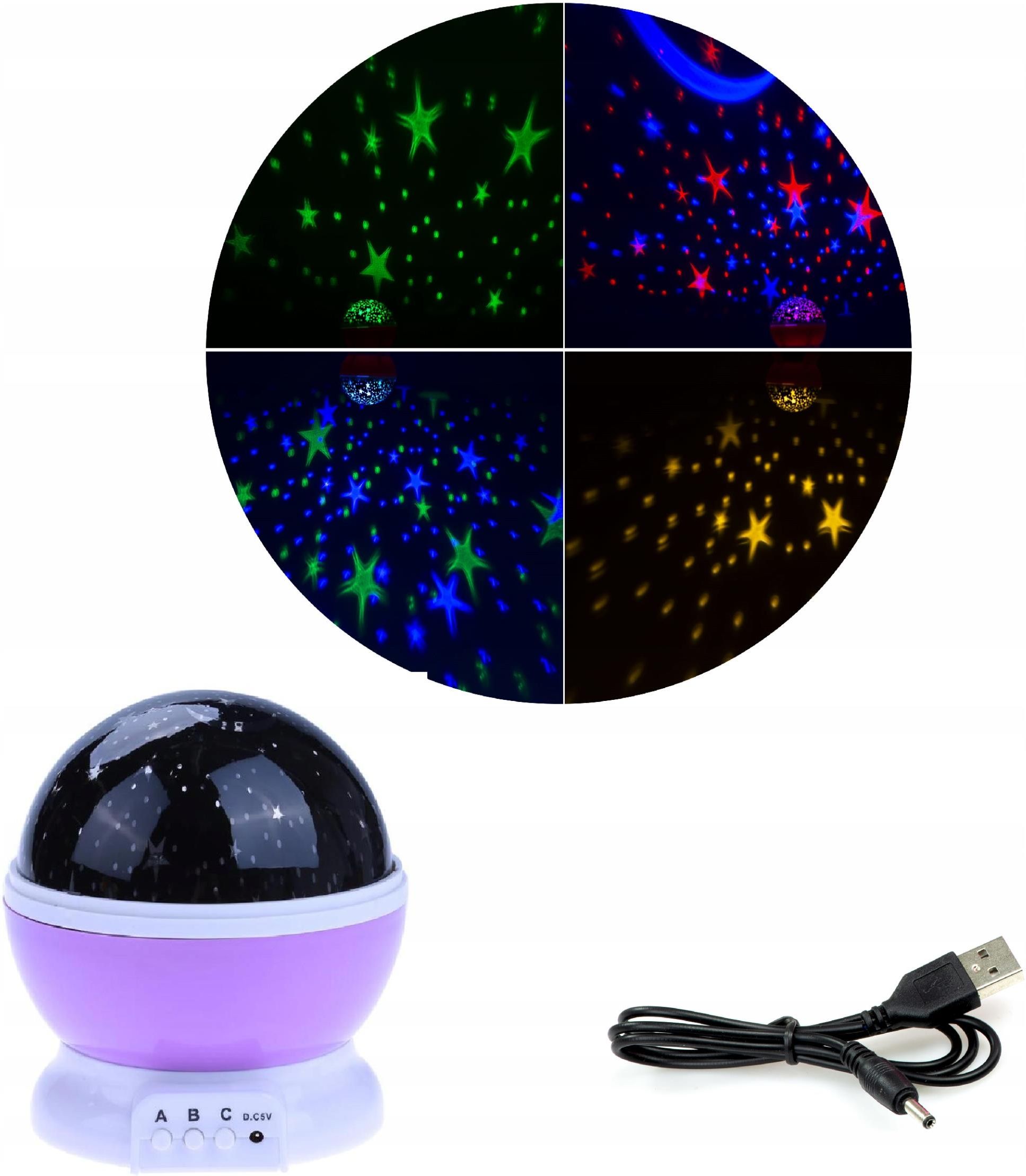 Lampka Nocna Dla Dzieci Projektor Gwiazd Usb Fiole - Ceny i opinie - Ceneo.pl