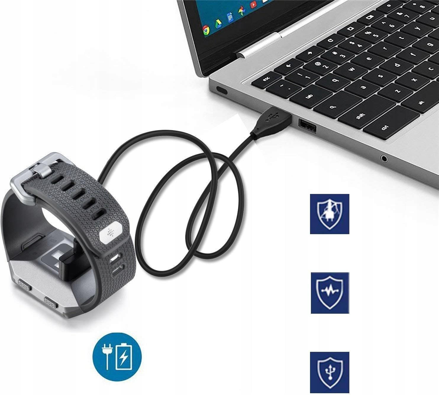 Ładowarka do telefonu 2X Kabel Usb Ładowarka Do Fitbit Ionic 1M ...