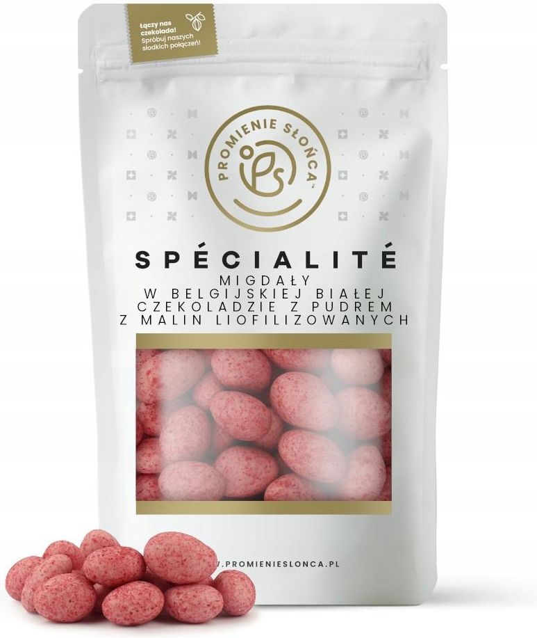 Promienie Słońca Migdały W Białej Czekoladzie Z Malinami 200g - Ceny i ...