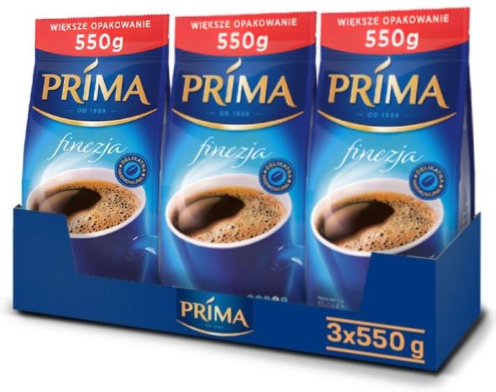 Kawa Prima Zestaw Kawy Mielonej Finezja 3x550g - Ceny i opinie - Ceneo.pl