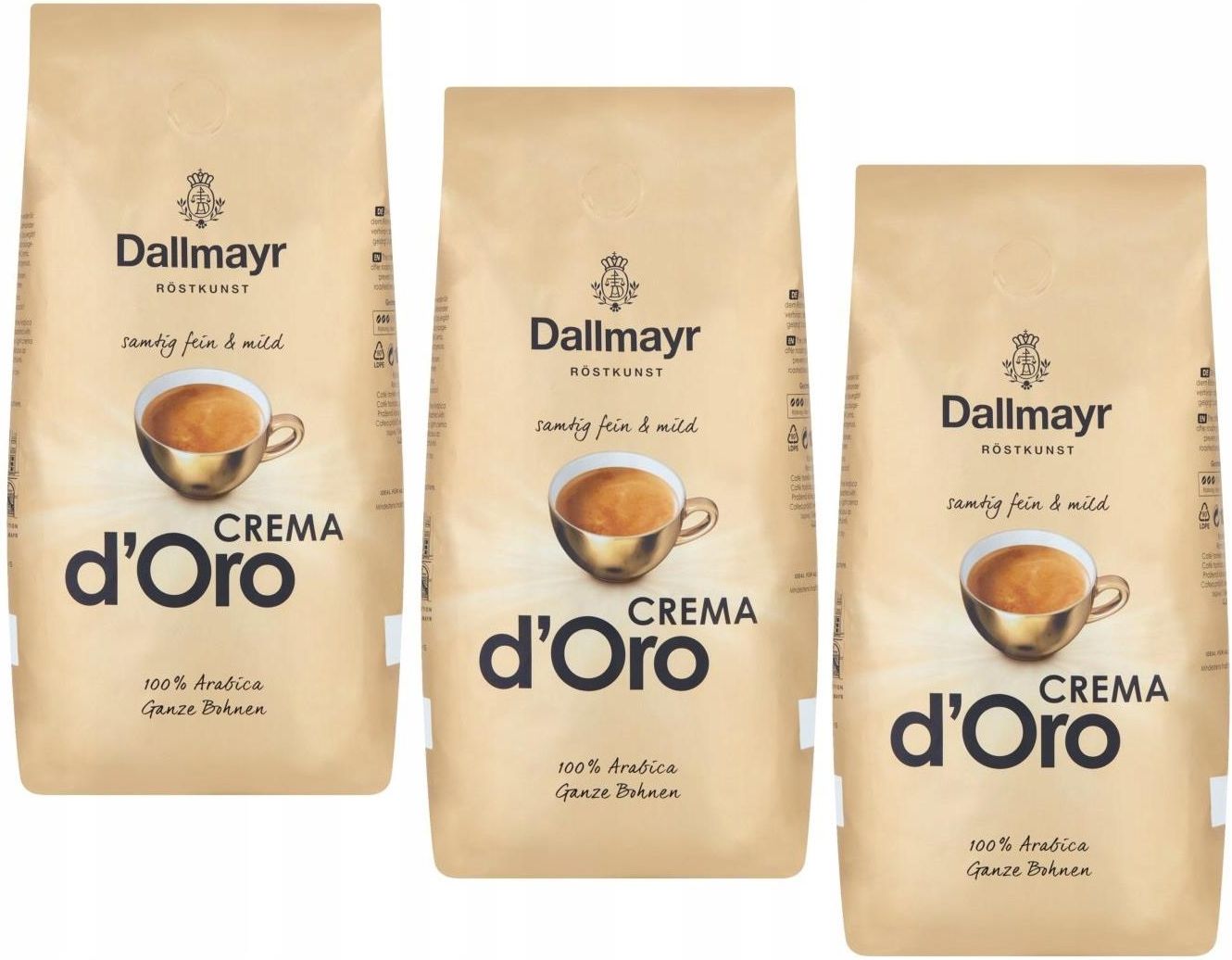 Kawa Dallmayr Crema D'Oro Ziarnista 3x1kg - Ceny i opinie - Ceneo.pl
