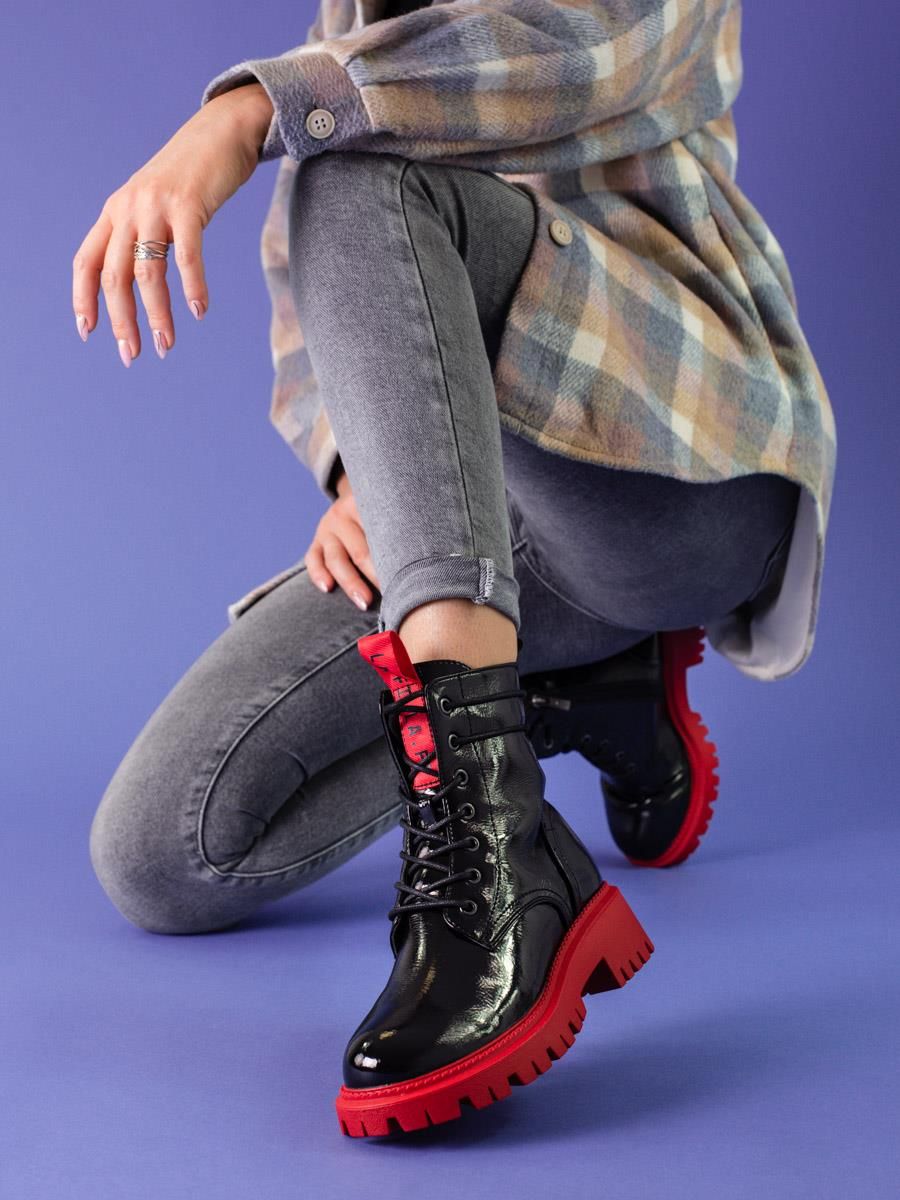 Workery damskie Shelovet z czerwoną podeszwą - Ceny i opinie - Ceneo.pl