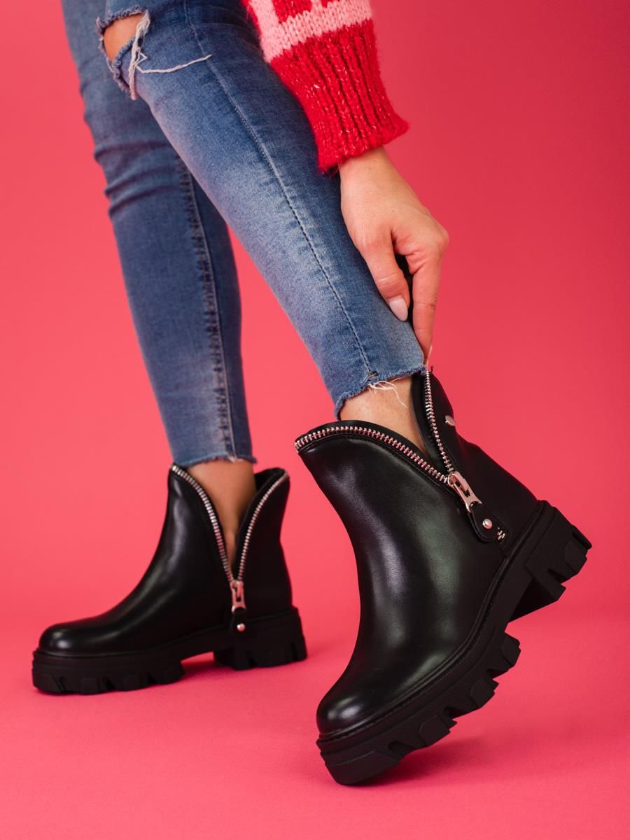 Botki damskie na grubej platformie Shelovet - Ceny i opinie - Ceneo.pl