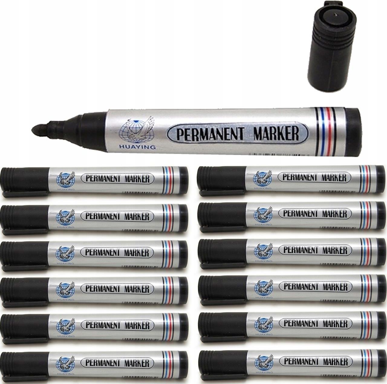 Markery Permanentne Wodoodporne 12szt. Pisak Czarny - Ceny i opinie ...