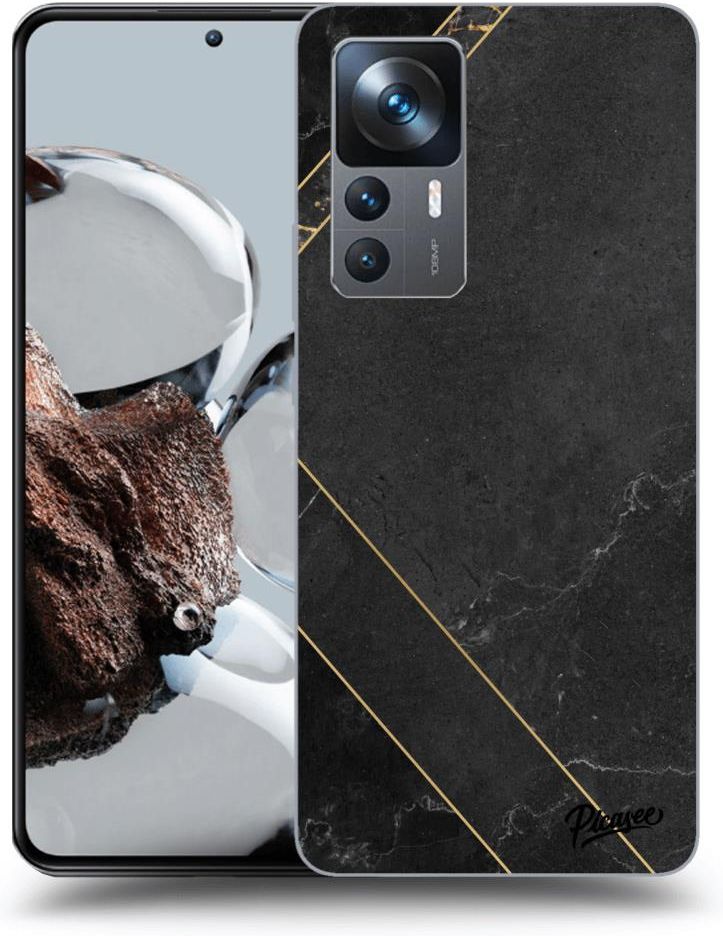 SILIKONOWE CZARNE ETUI NA XIAOMI 12T PRO - BLACK TILE - Etui na telefon ...