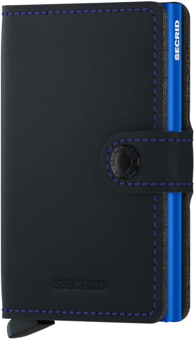 Elegancki portfel RFID Secrid Miniwallet Matte - matte black / blue ...