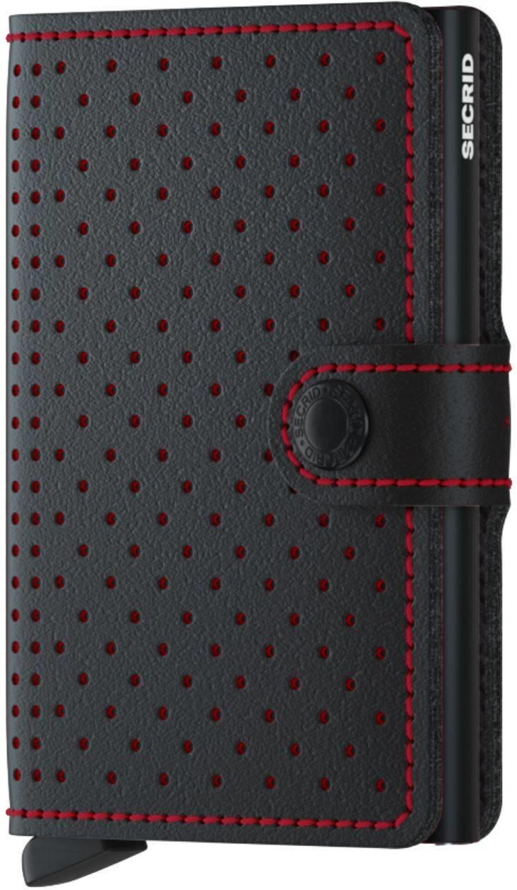 Portfel kieszonkowy RFID Secrid Miniwallet Perforated - black / red ...