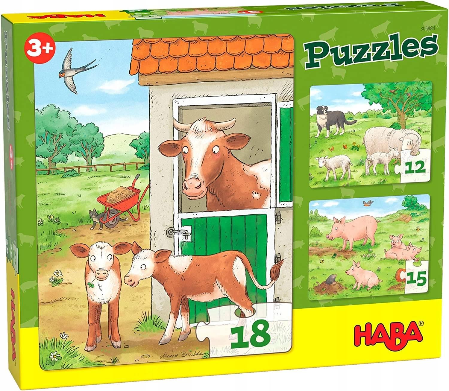 Haba Puzzle Farma Zestaw 3W1 - Ceny i opinie - Ceneo.pl