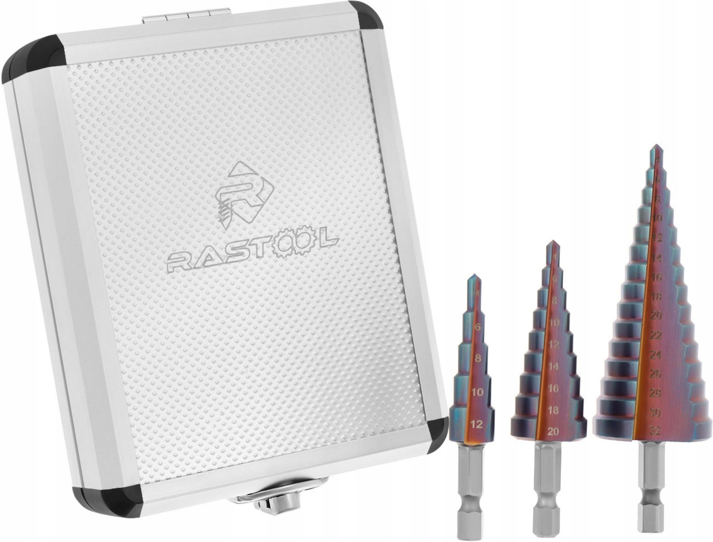 Wiertło Rastool Wiertła Stopniowe Kobaltowe Do Metalu 4-32mm 3Szt ...