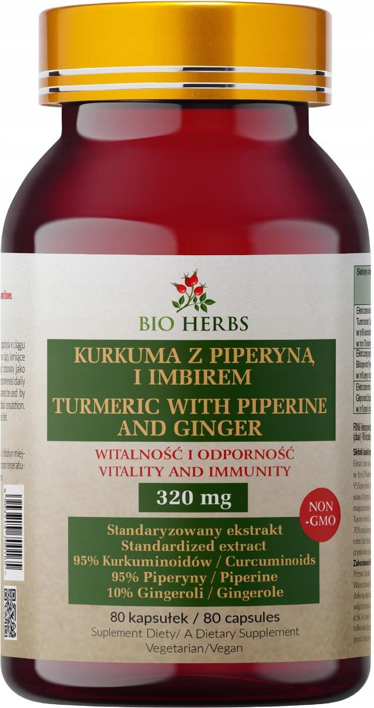 Bio Herbs Kurkuma Z Piperyną I Imbirem 320Mg 80Kaps. - Opinie i ceny na ...