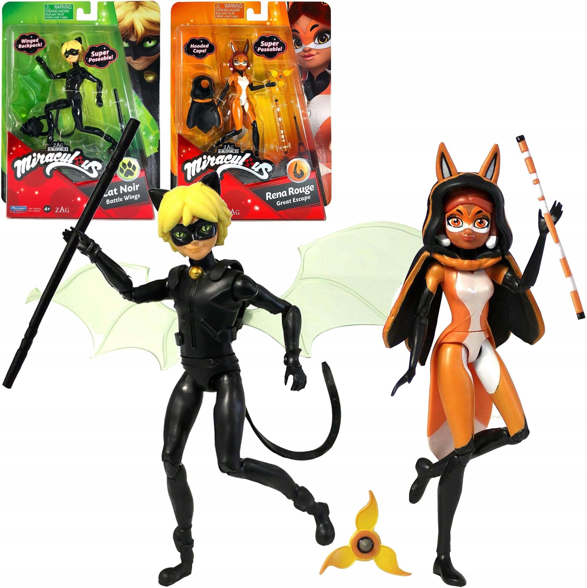 Lalka Miraculous Biedronka Figurki Ruda Kitka Czarny Kot - Ceny i ...