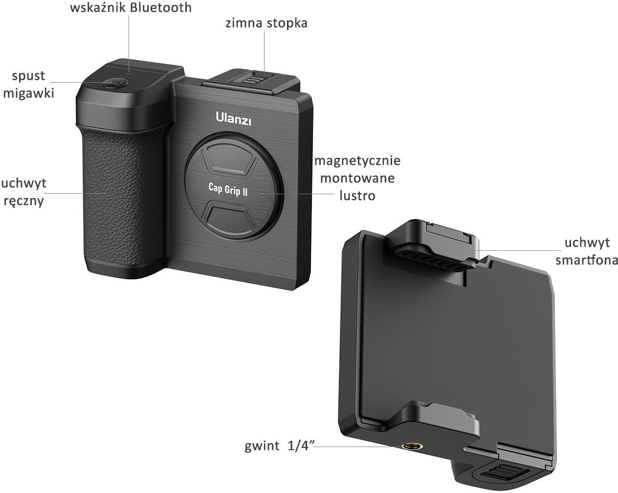 Grip do smartfona z pilotem Bluetooth Ulanzi CG01 - Ceny i opinie na Ceneo.pl