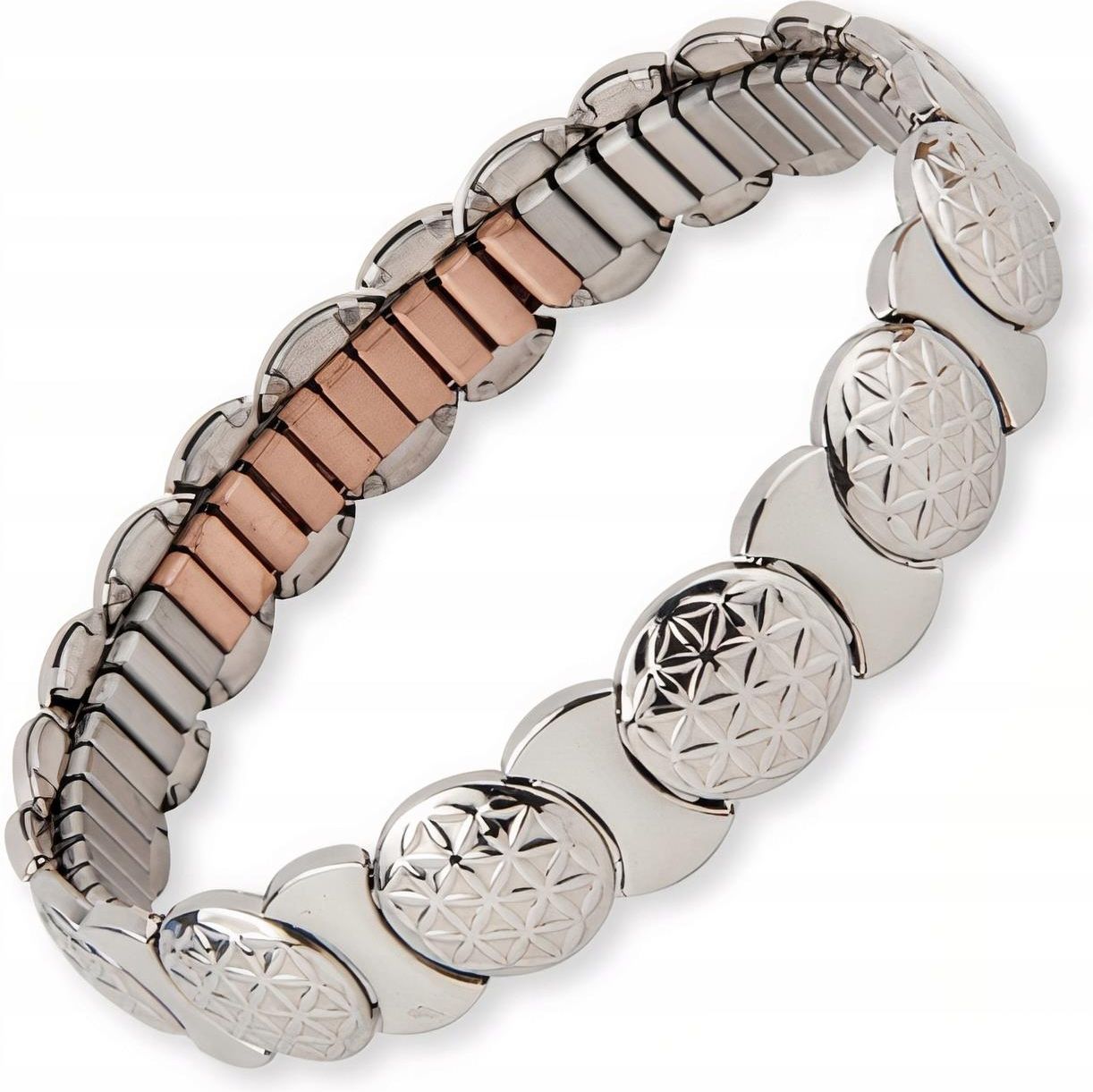 ENERGETIX BRANSOLETKA MAGNETYCZNA DAMSKA KWIAT ŻYCIA MIEDŹ - Ceny i ...