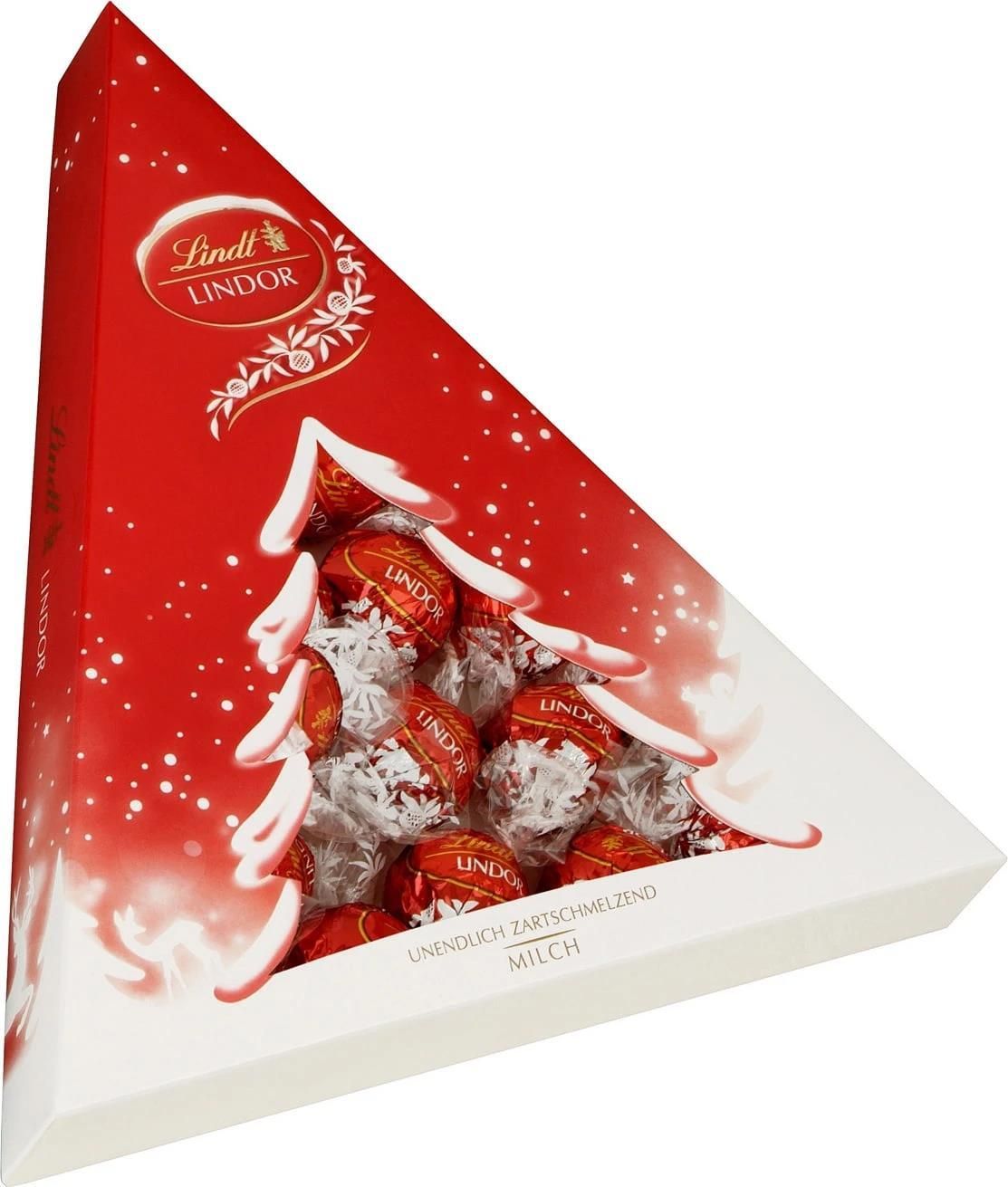 Lindt Lindor Bombonierka Duża Choinka Z Czekoladą Mleczną 187 G - Ceny ...