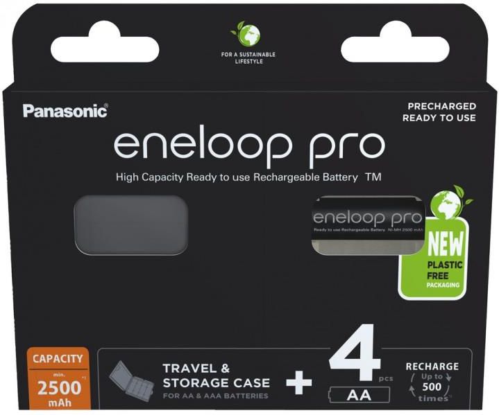 Panasonic Eneloop R6/AA 2500mAh - opak. 4 akumulatorków + pojemnik ...