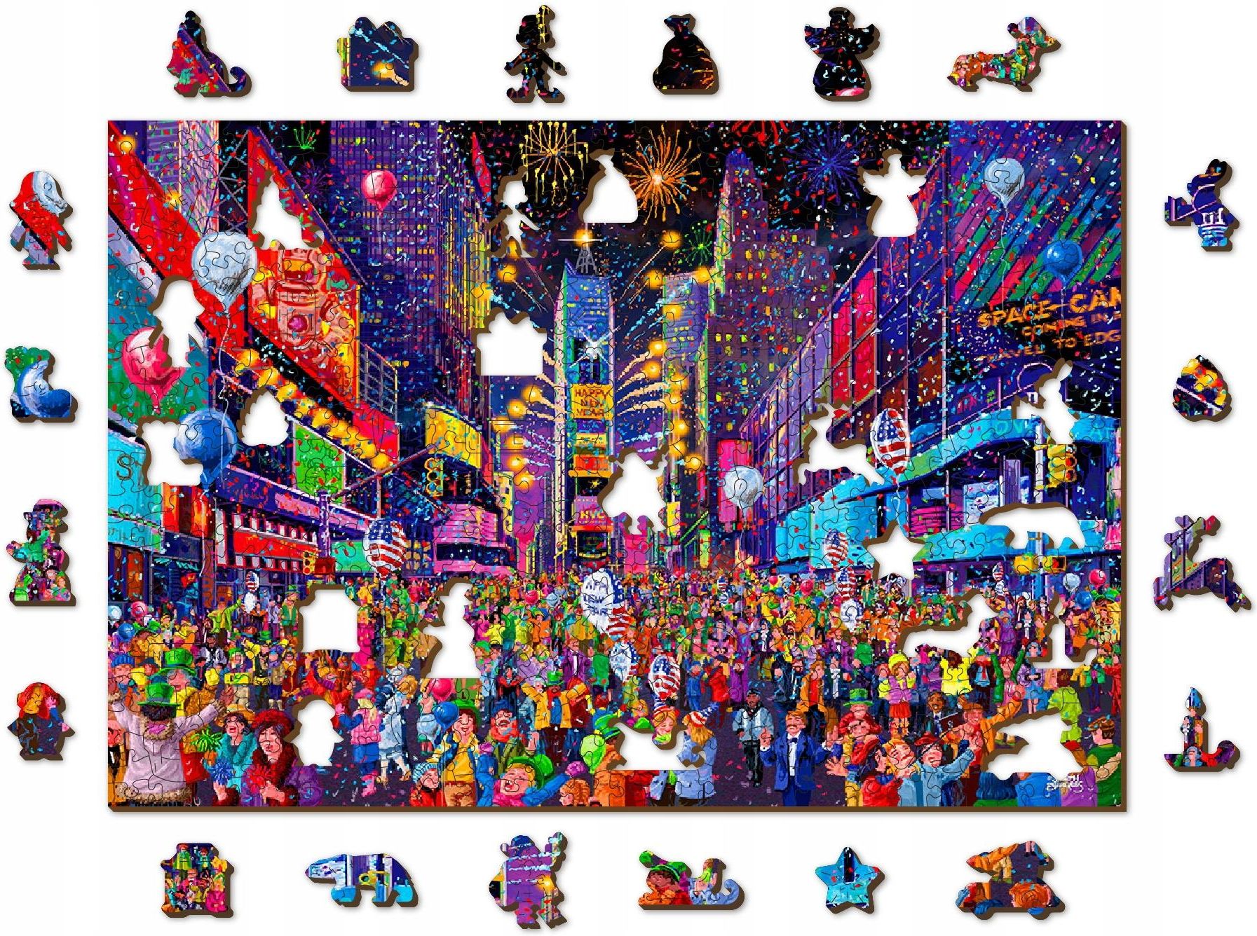 Woodencity Puzzle Drewniane 505El Times Square Sylwester - Ceny i ...