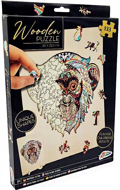Grafix Puzzle Drewniane 133Elementów Małpka - Ceny i opinie - Ceneo.pl