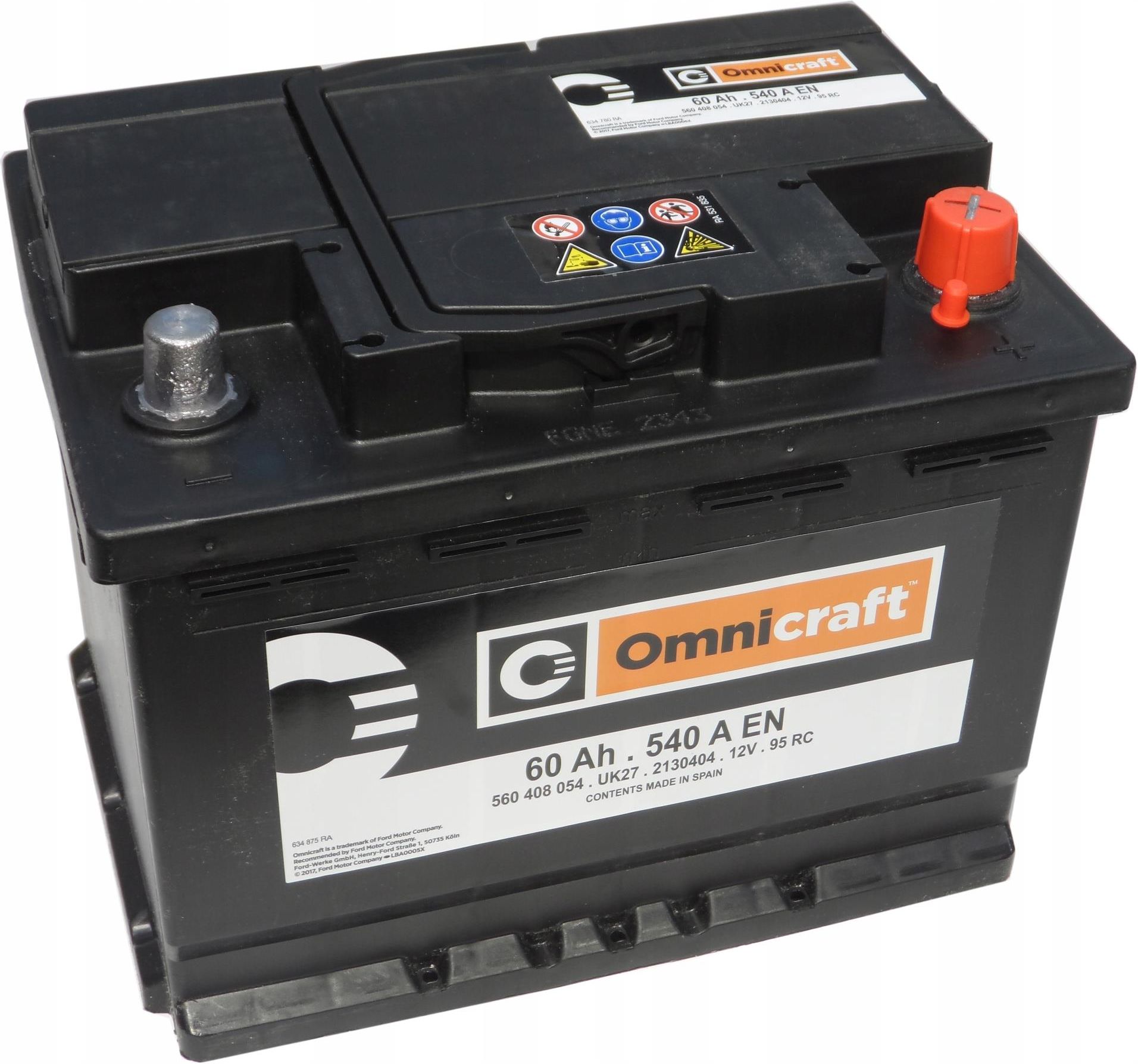 Omnicraft 60Ah 540A 12V Ford 2130404 - Opinie i ceny na Ceneo.pl