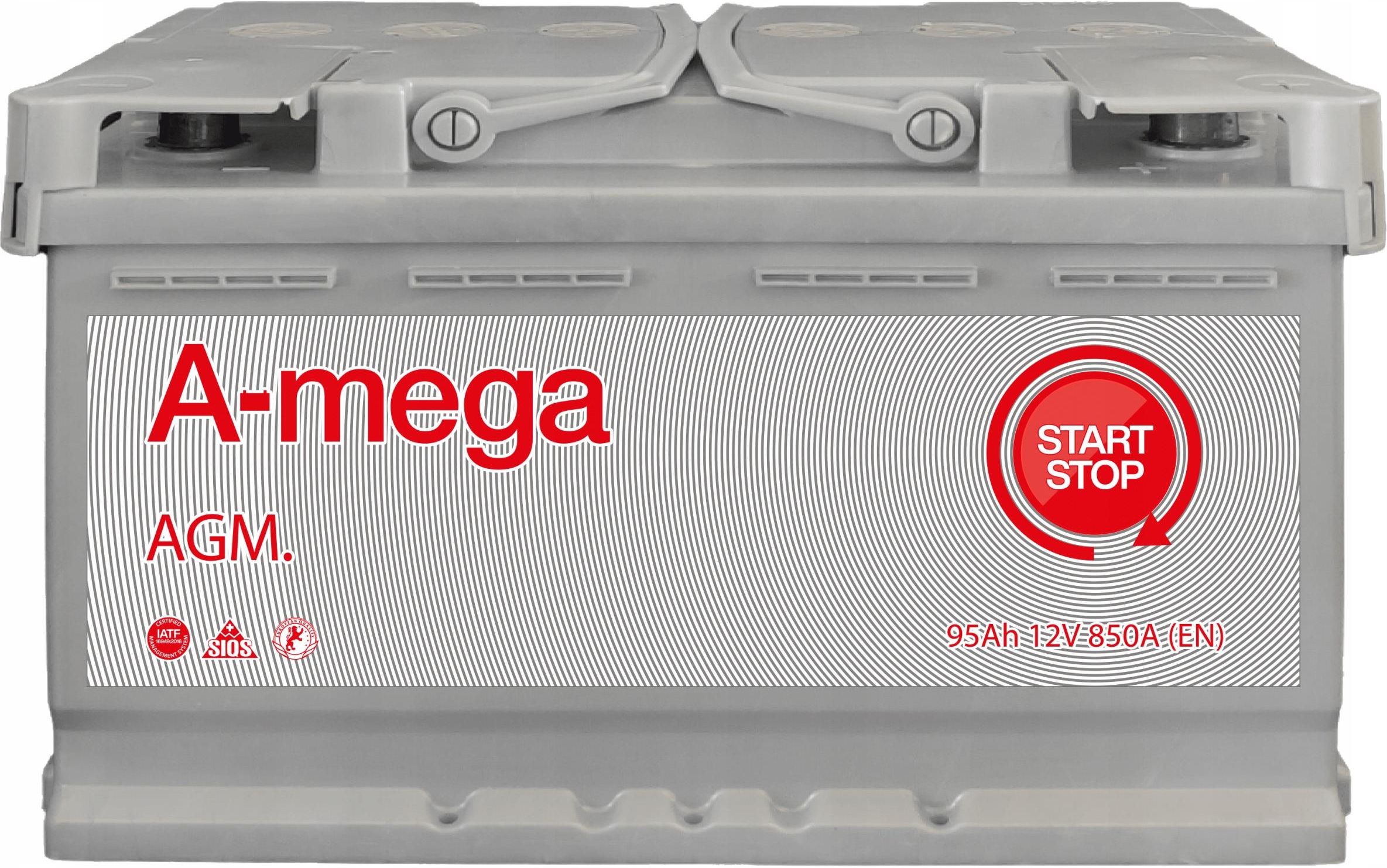 Megatex Amega Agm Start&Stop 12V 95Ah 850A 6Ст-95-А3 - Opinie i ceny na ...