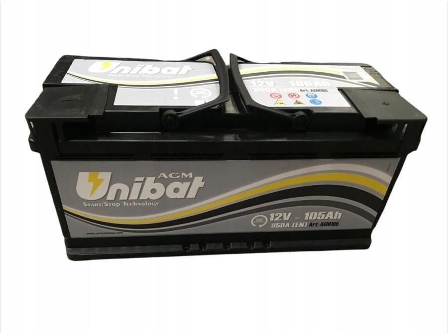 Exide Unibat 105Ah 950A Agm Start Stop Ua105 - Opinie i ceny na Ceneo.pl