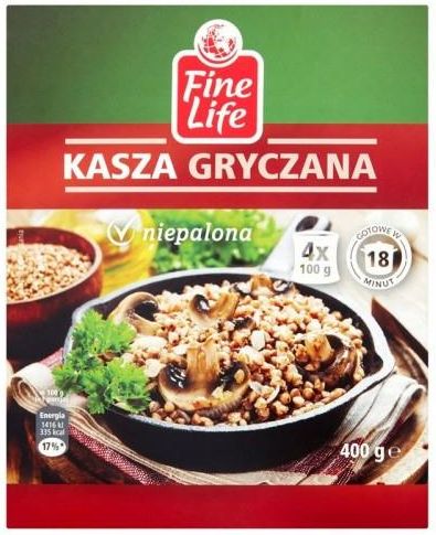 FINE LIFE KASZA GRYCZANA NIEPALONA 4X100G - Ceny i opinie - Ceneo.pl