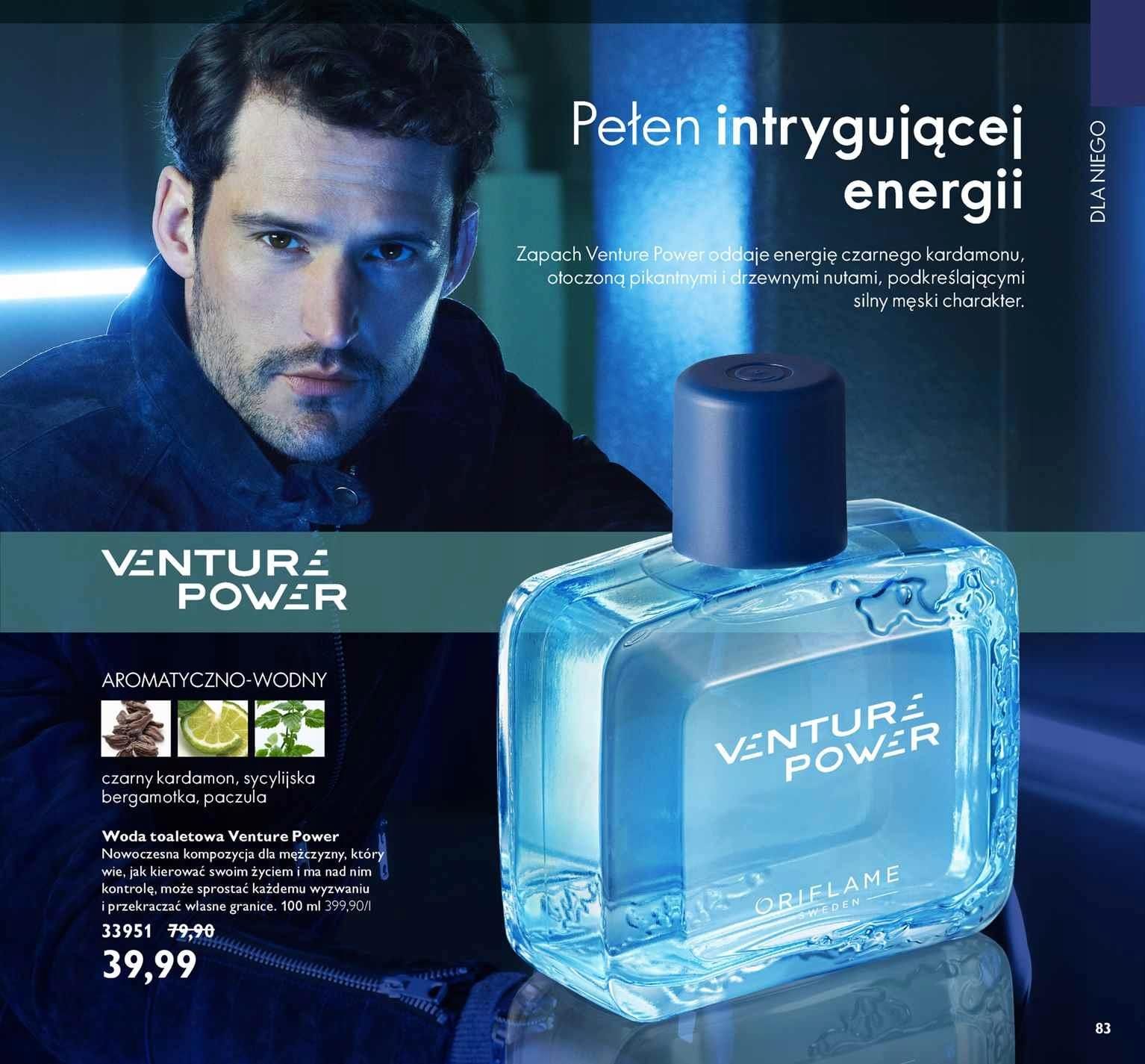Oriflame Woda Toaletowa Venture Power 100 ml - Opinie i ceny na Ceneo.pl