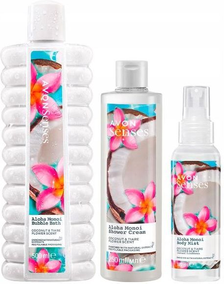 Avon Zestaw Senses Aloha Monoi 3 Składniki - opinie i ceny na Ceneo.pl