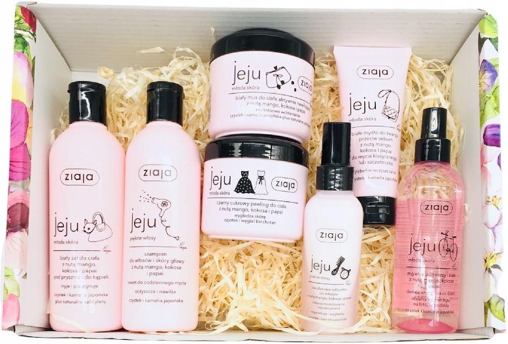 Ziaja Jeju Różowy Zestaw Prezentowy Twarz Ciało - opinie i ceny na Ceneo.pl
