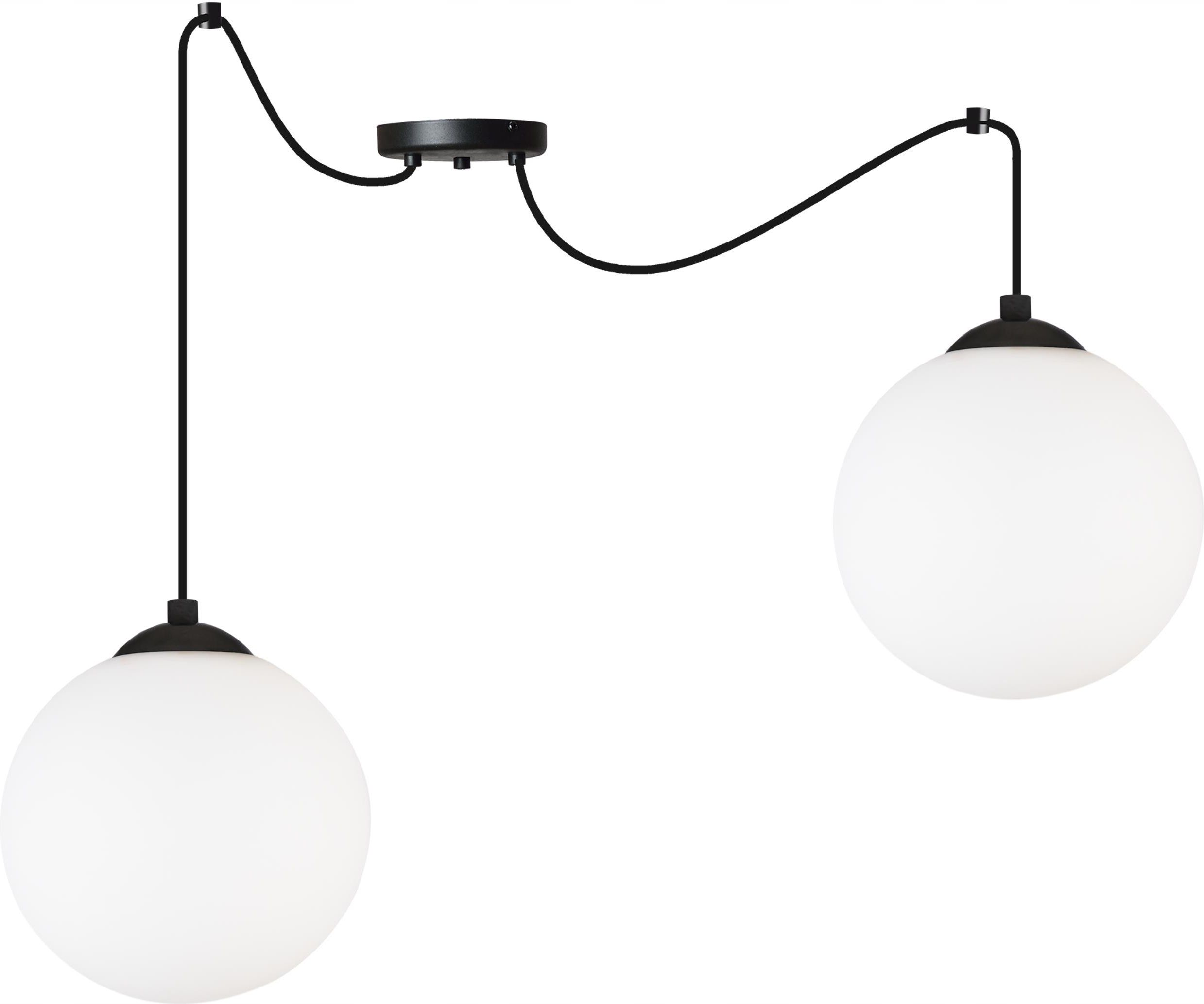 Light Home Lampa Wisząca Sufitowa Pająk Kula Czarny Led 18Cm ...