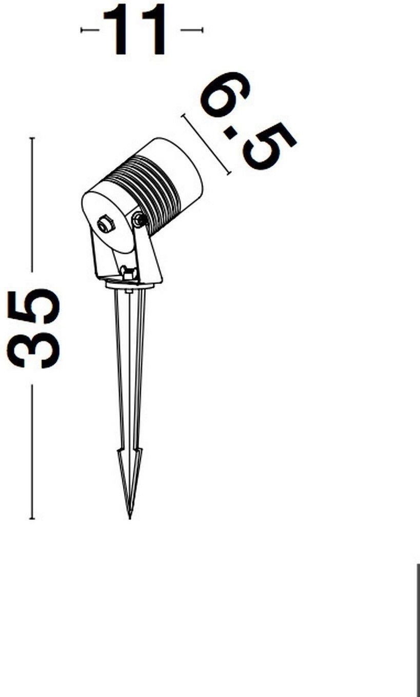 Luces Exclusivas Reflektor Zewnętrzny Led Rosita 10W 742Lm 3000K Czarny ...