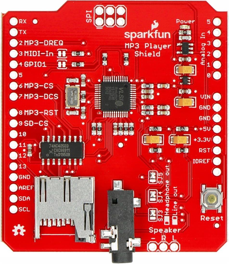 Mikrokontroler Sparkfun MP3 Player VS1053 Shield - nakładka dla Arduino (DEV12660) - Opinie i ...