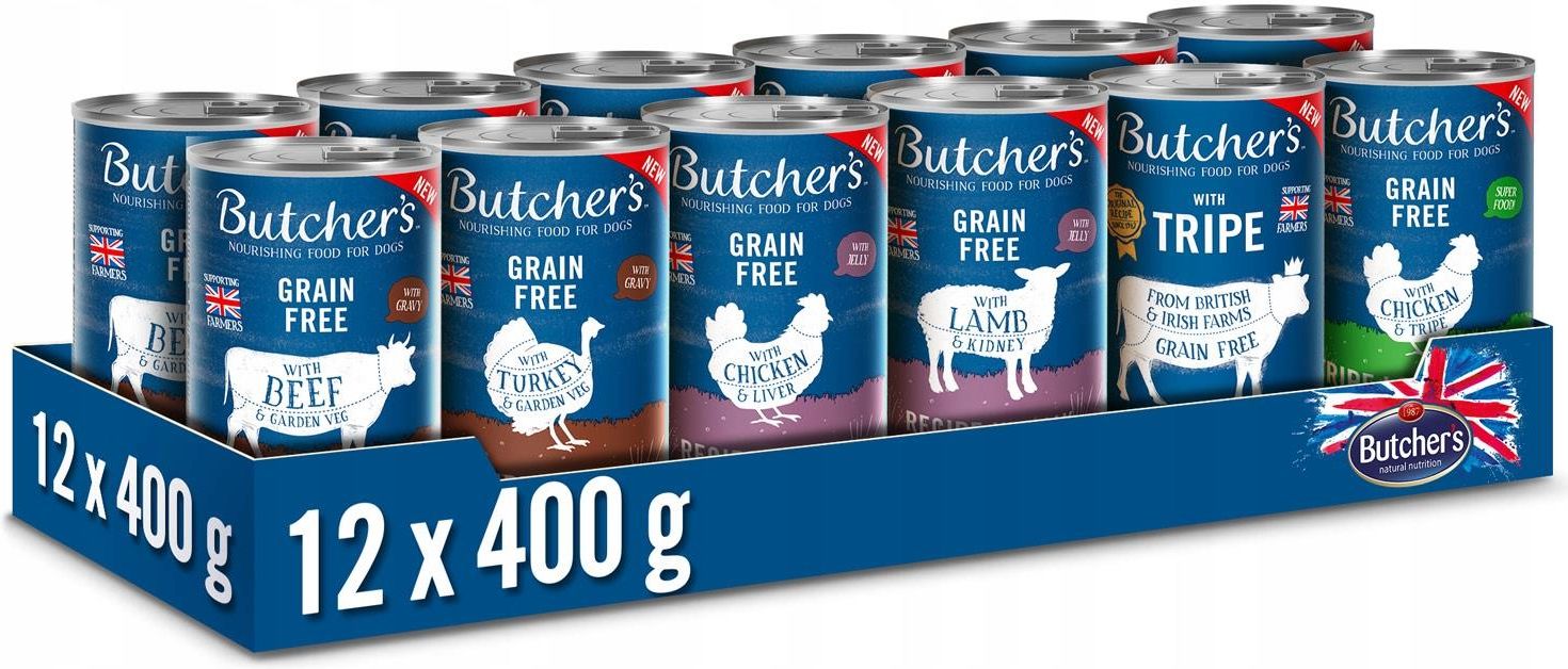 Karma Butcher's Original Mix 6 smaków 12x400g - Ceny i opinie - Ceneo.pl