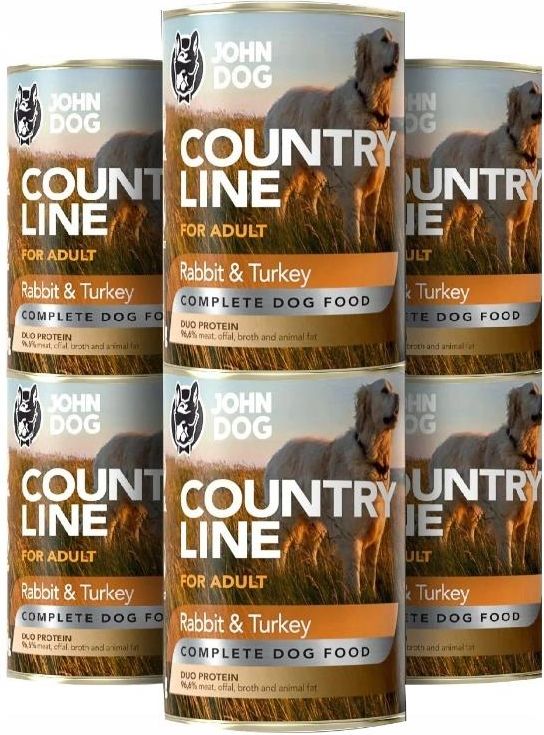Karma John Dog Country Line Karma Królik Indyk 6X800G - Ceny i opinie ...