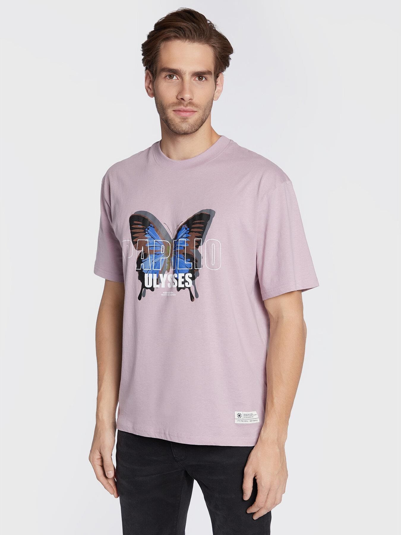 Redefined Rebel T-Shirt Christian 211129 Różowy Regular Fit - Ceny i ...