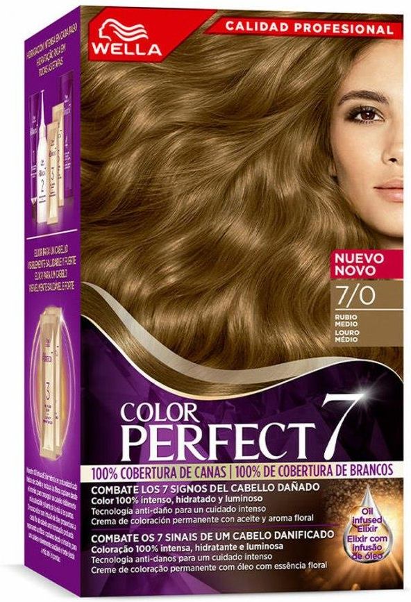Wella Trwała Koloryzacja Color Perfect 7 Nº 7/0 Włosy Siwe 60 Ml Średni ...