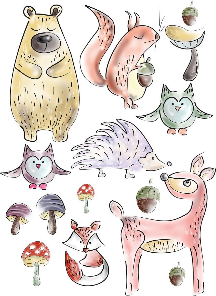 Lotari Naklejki Leśne Zwierzęta Arkusz Nacinany - Opinie i atrakcyjne ...