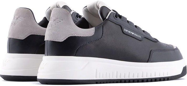 Emporio Armani sneakersy skórzane kolor czarny - Ceny i opinie - Ceneo.pl