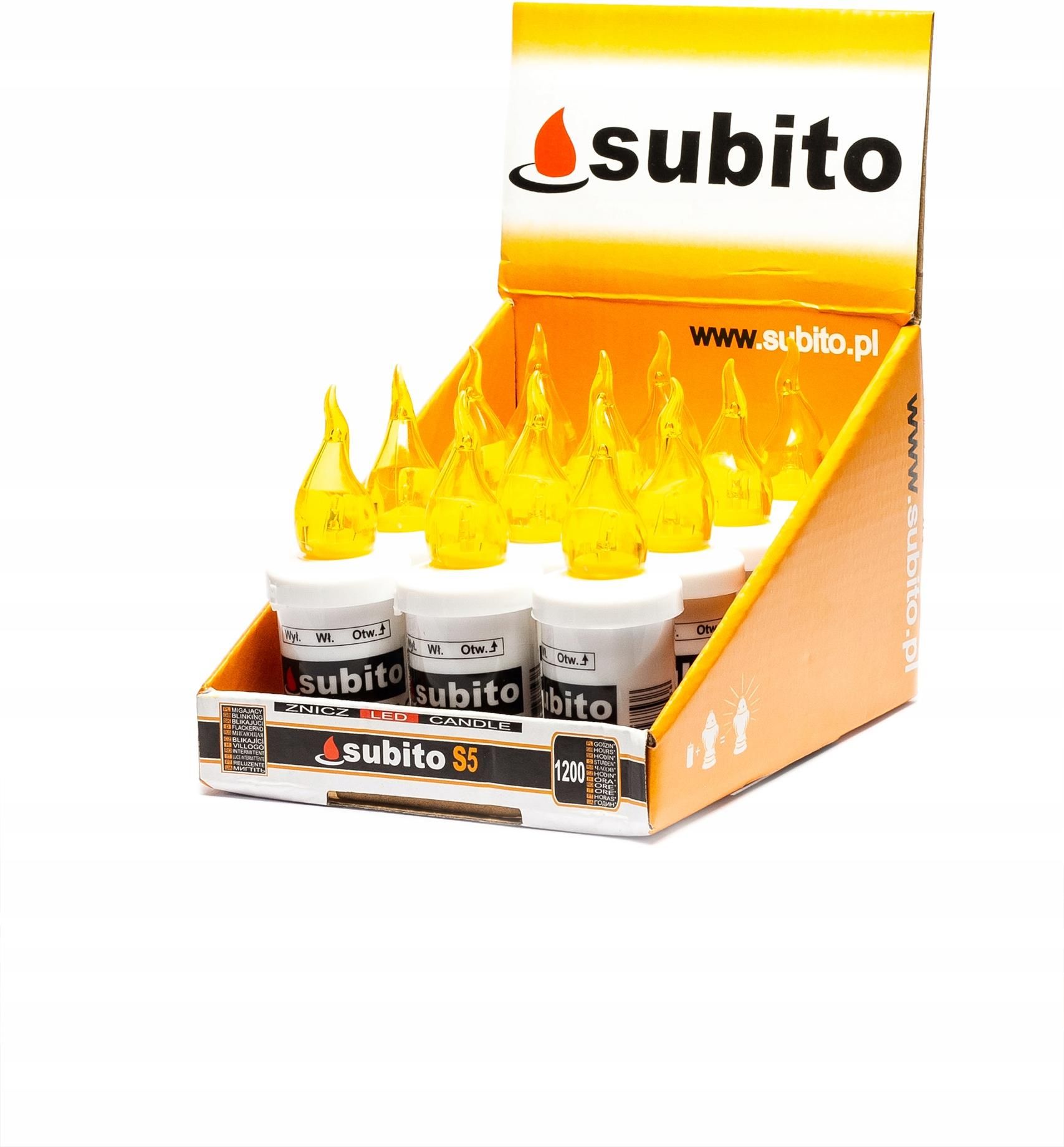 Subito Wkład Elektryczny S5 Żółty Znicz 12szt. (SUBITOS5) - Ceny i ...