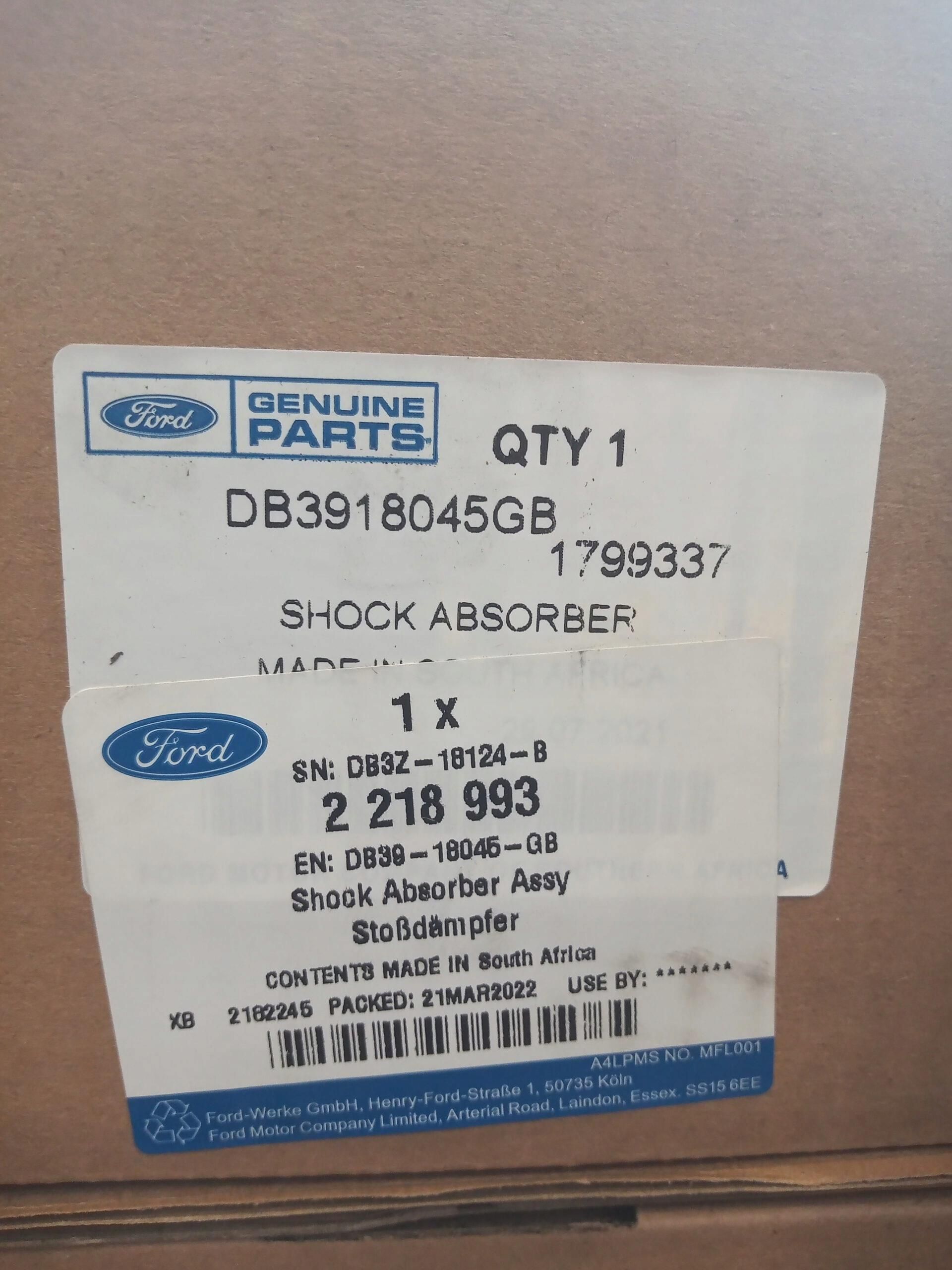 Amortyzator samochodowy Ford Oe Amortyzator Prawy Lewy Ranger 11 ...