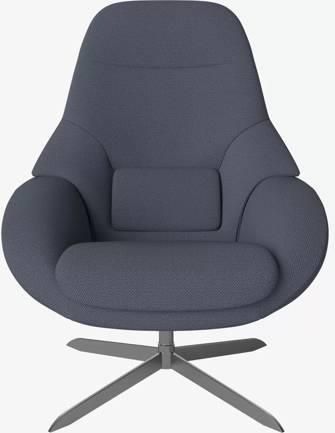 Bolia Fotel Saga Grand Armchair Nogi Chrom Satyna Mira Blue 16468 ...