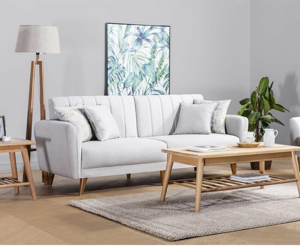 Kanapa Rozkładana Trzyosobowa Rallion Kremowa 125746 - Opinie i atrakcyjne ceny na Ceneo.pl