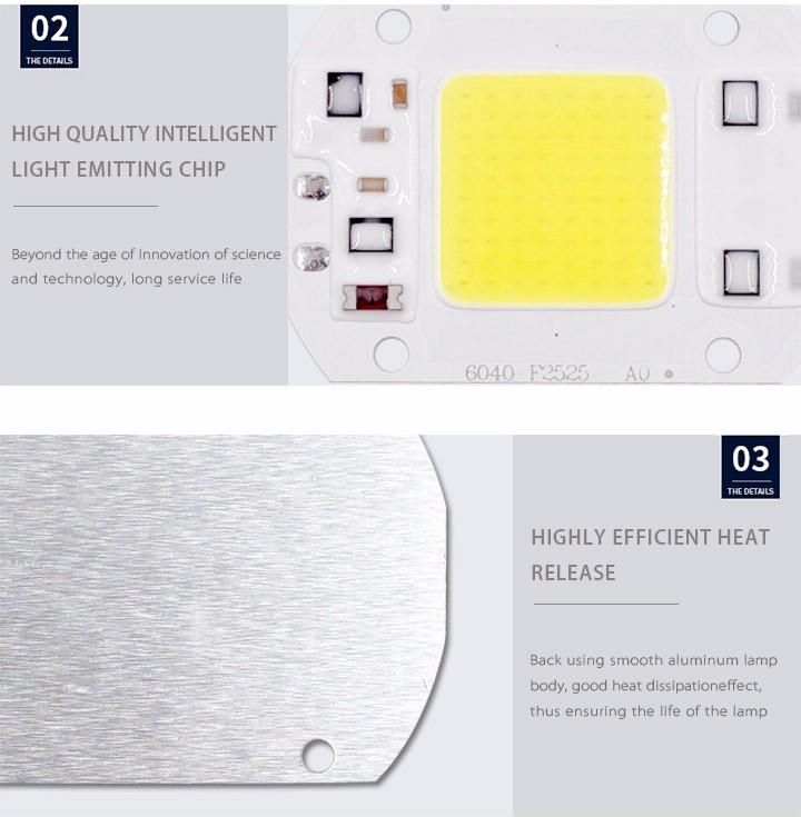 Dioda LED moduł COB do halogena 30W/230V biała zimna (ok 6000k) + pasta ...