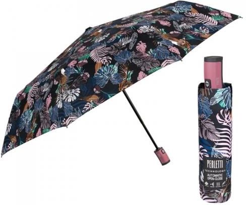 Parasol damski składany Perletti Time Monstera, różowa rączka - Ceny i ...