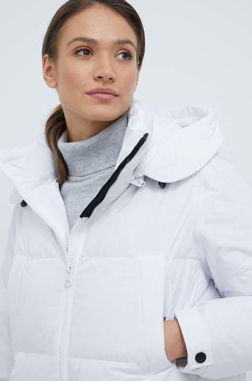 United Colors of Benetton kurtka puchowa damska kolor biały zimowa ...