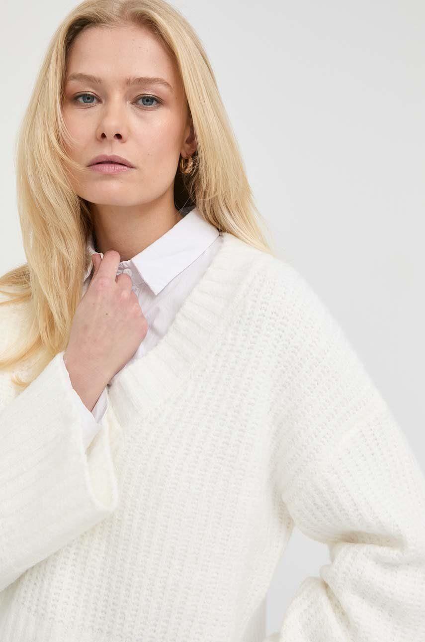 Guess sweter damski kolor biały ciepły - Ceny i opinie - Ceneo.pl