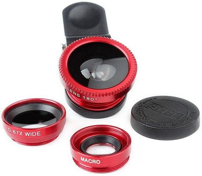 4Kom.Pl Zestaw 3 Obiektywów Soczewek Do Telefonu Macro Fish Eye Wide ...