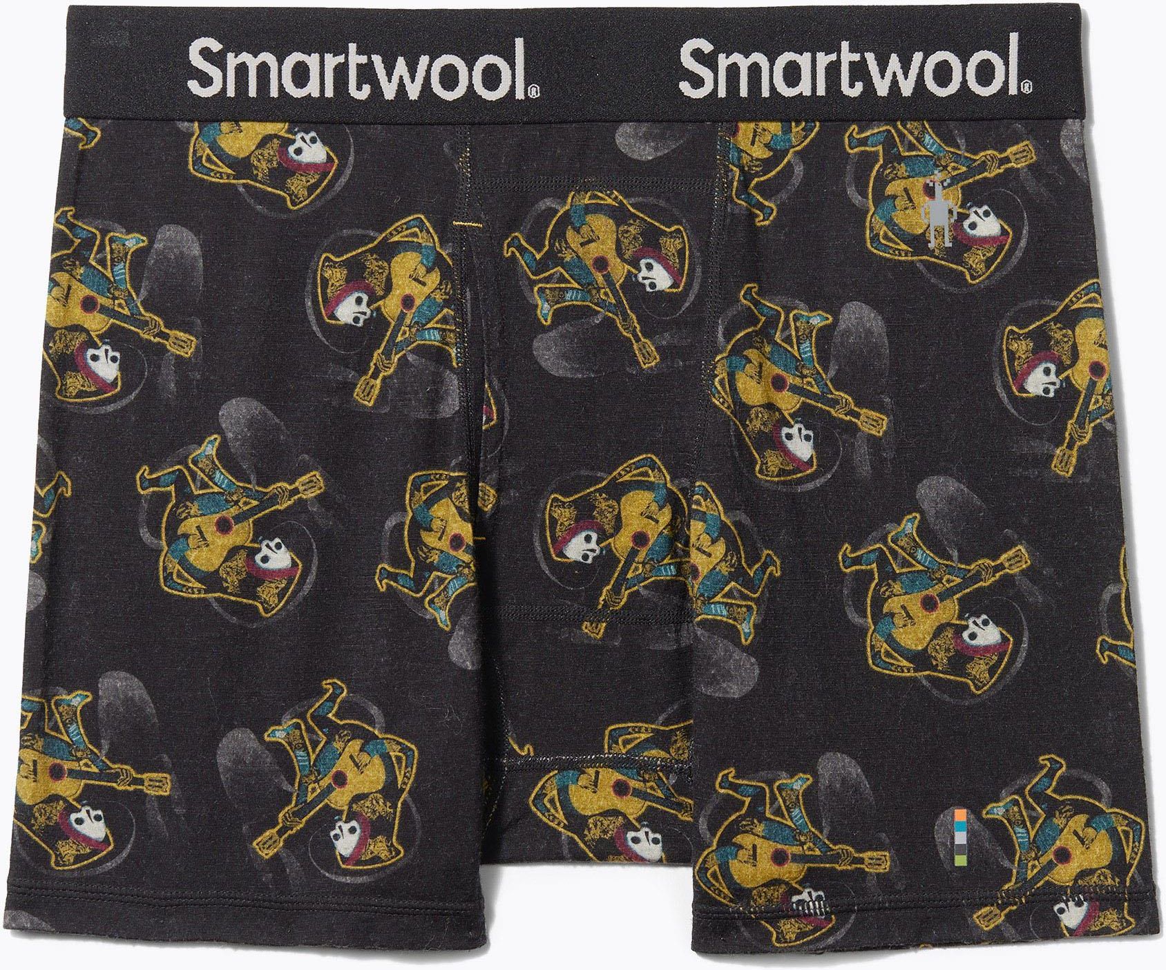 Smartwool Bokserki Męskie Merino Print Boxer Brief Boxed Czarno Żółte ...
